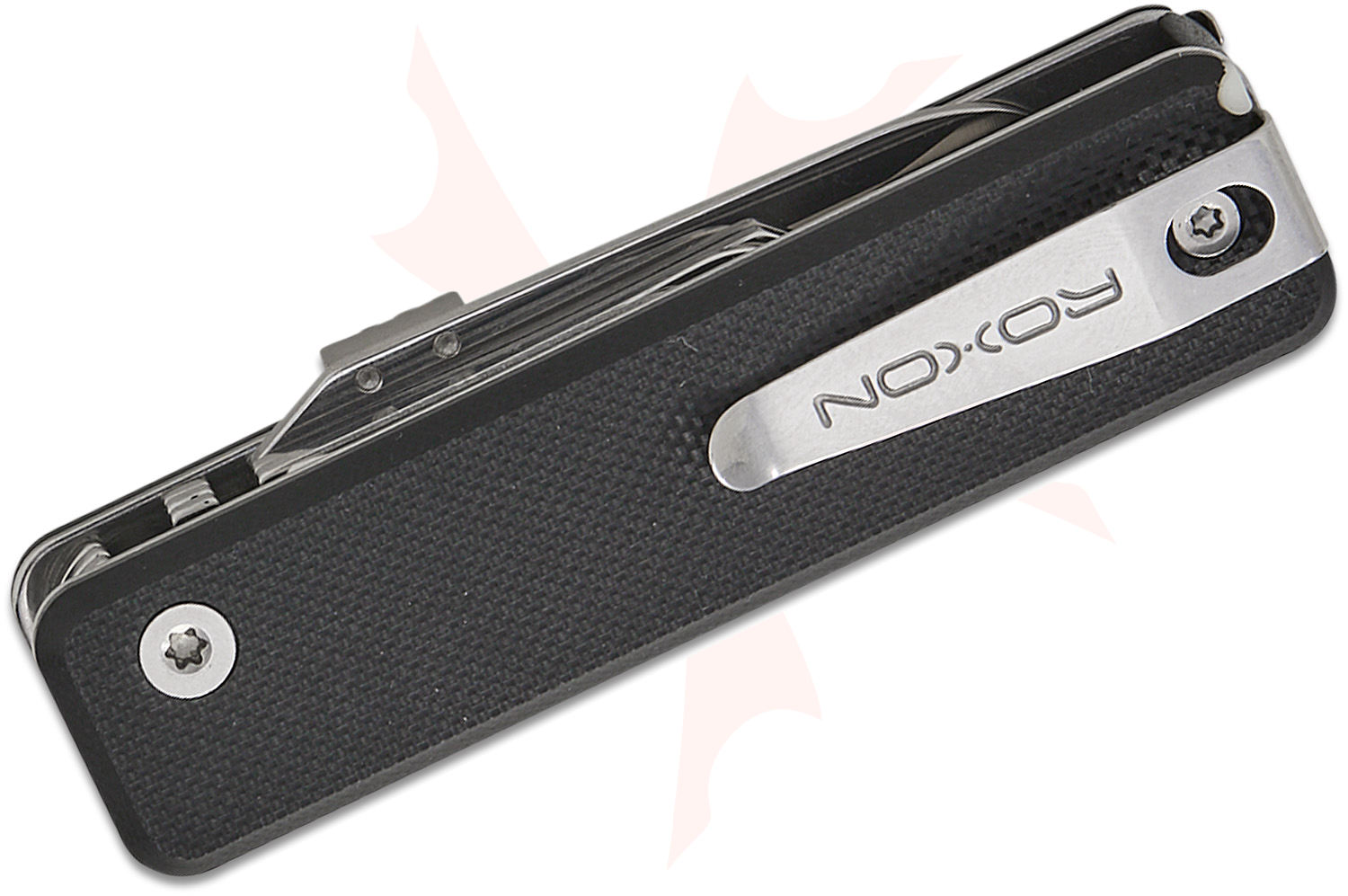 Roxon Tool MINI FLEX Companion Modular One-Handed Multi-Tool, 3.1" Closed, 8 Tools, Black G10 ...