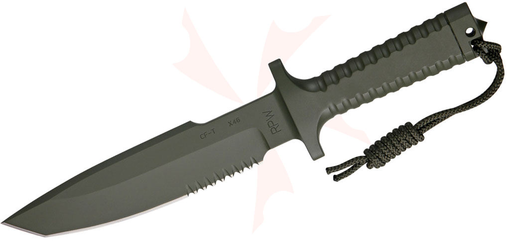 Robson RPW Knives Model X-46 Utility Survival Fixed 7" Tanto Serrated ...