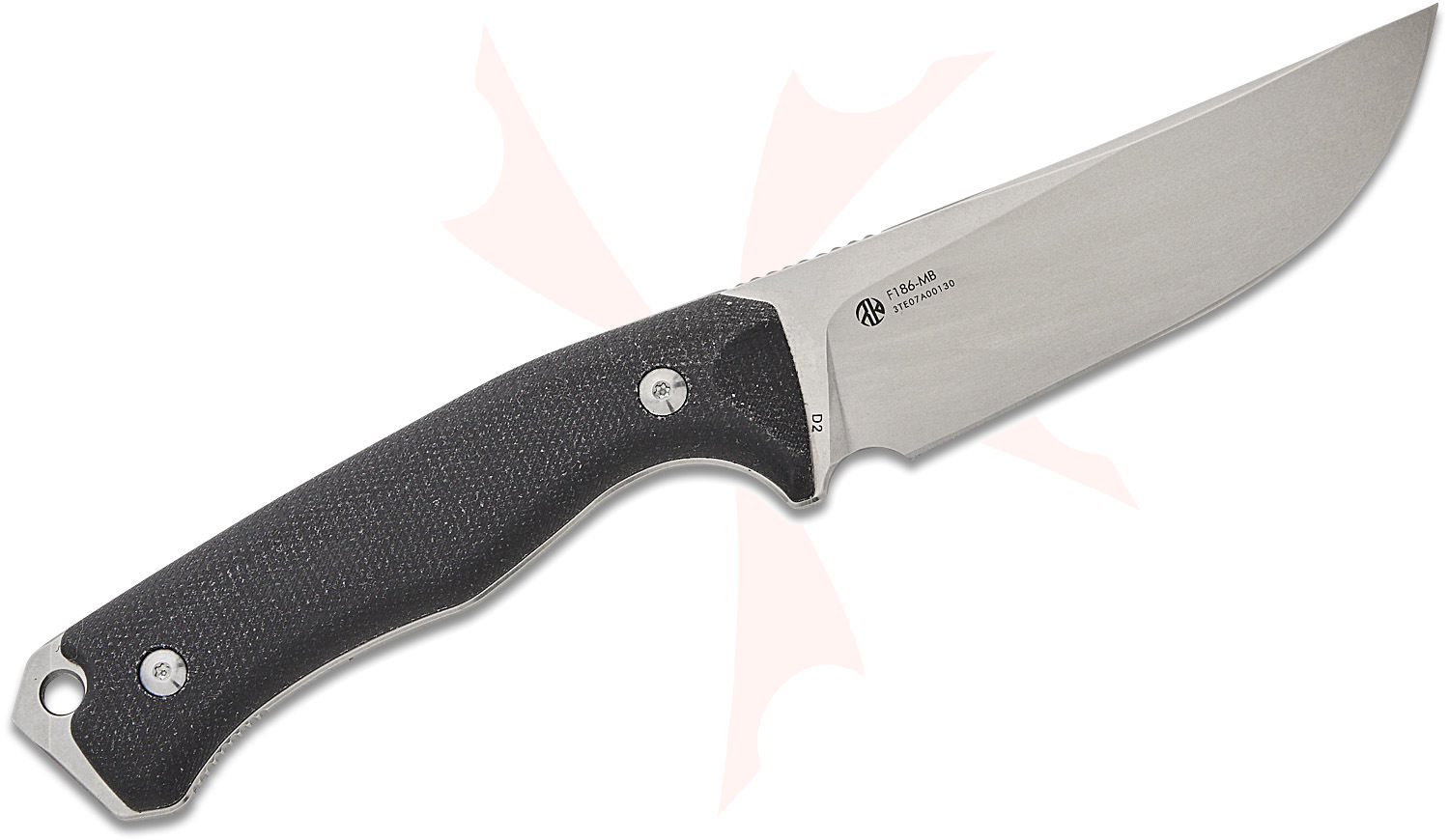 RUIKE Knives F186 Fixed Blade Knife 4.17" Stonewashed Clip Point, Black ...
