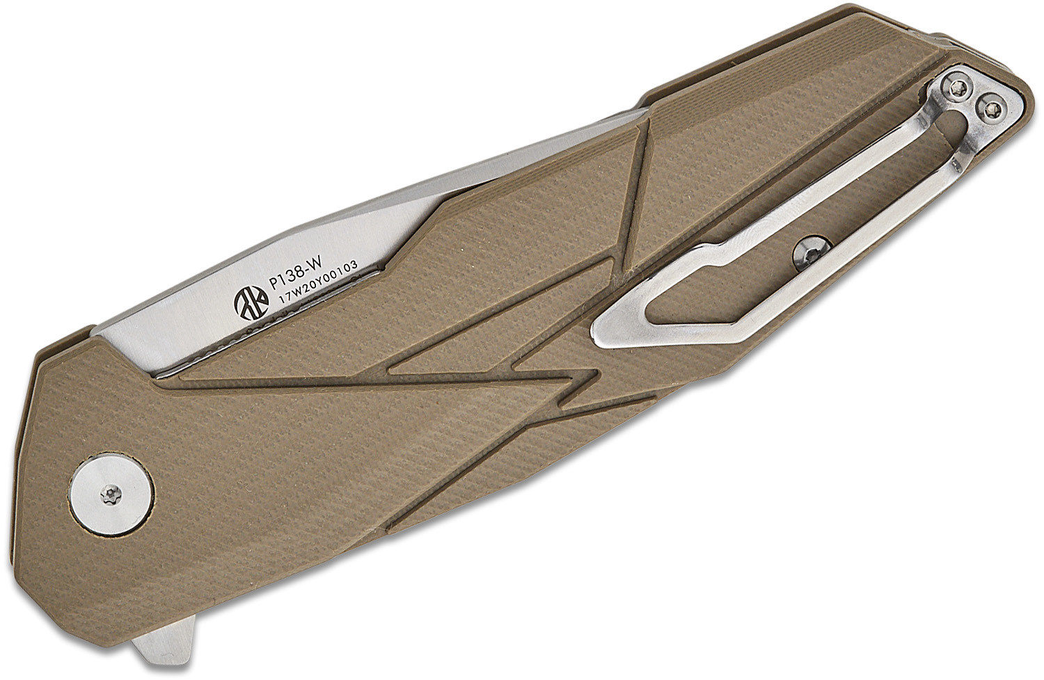 RUIKE Knives P138 Tanto Flipper 3.54" 14C28N Satin Blade, Sand G10 ...