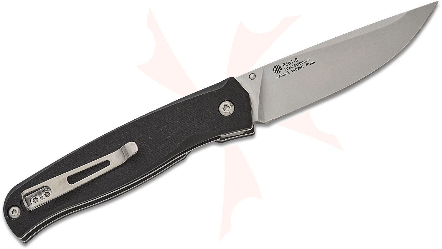 RUIKE Knives P661-B Folding Knife 2.91" 14C28N Bead Blast Drop Point ...