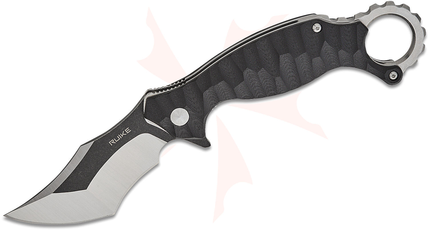 RUIKE Knives P881 Karambit Flipper Knife 2.97" 14C28N Two-Tone Recurve ...