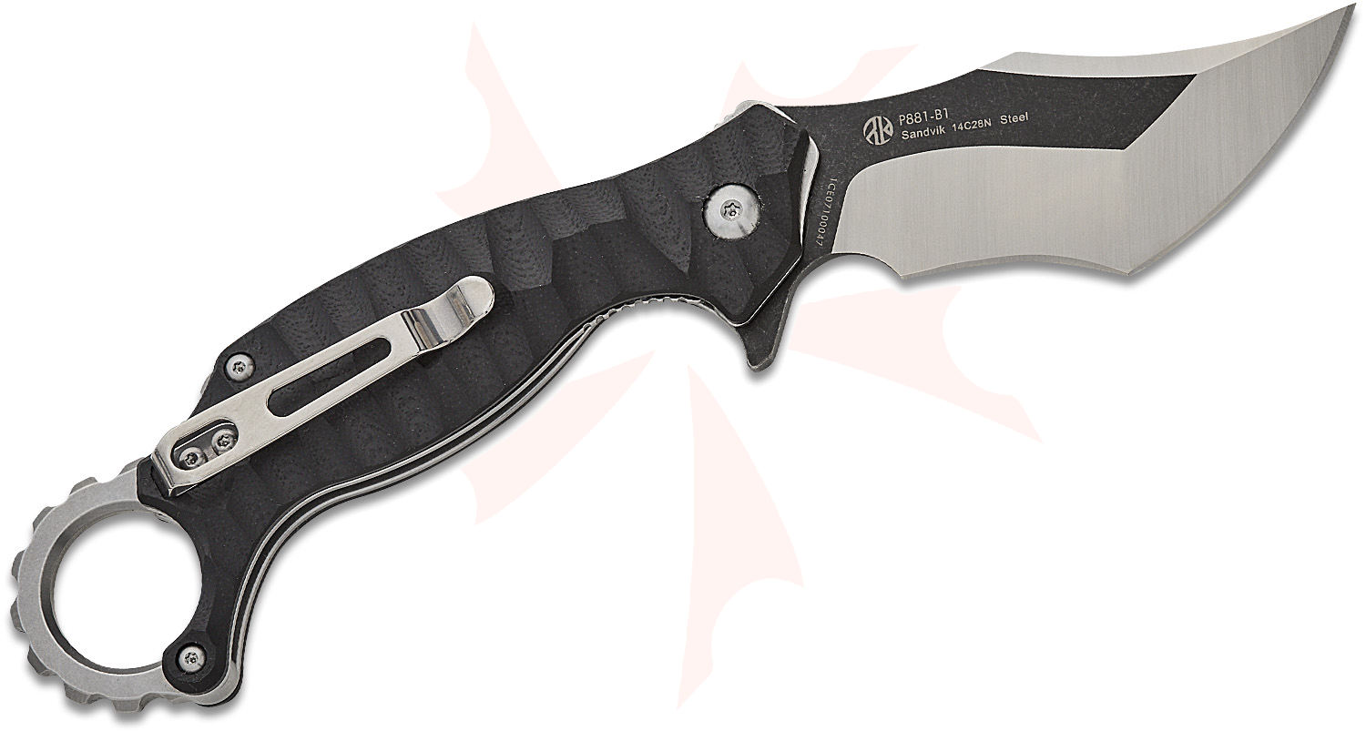 RUIKE Knives P881 Karambit Flipper Knife 2.97" 14C28N Two-Tone Recurve ...
