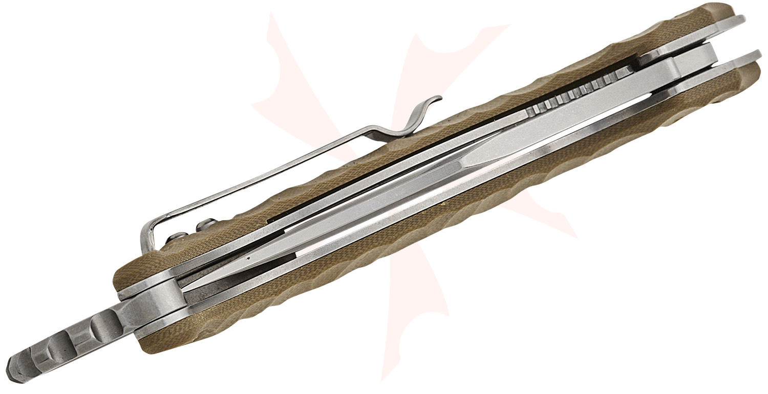 RUIKE Knives P881 Karambit Flipper Knife 2.97" 14C28N Stonewashed Recurve Tanto Blade, Sand G10 ...