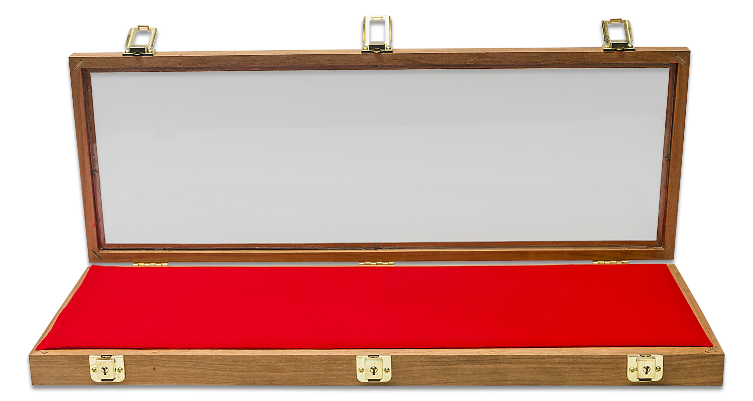S&D Enterprises Cherry Wood Display Case 9" x 25" x 2" - KnifeCenter - 602