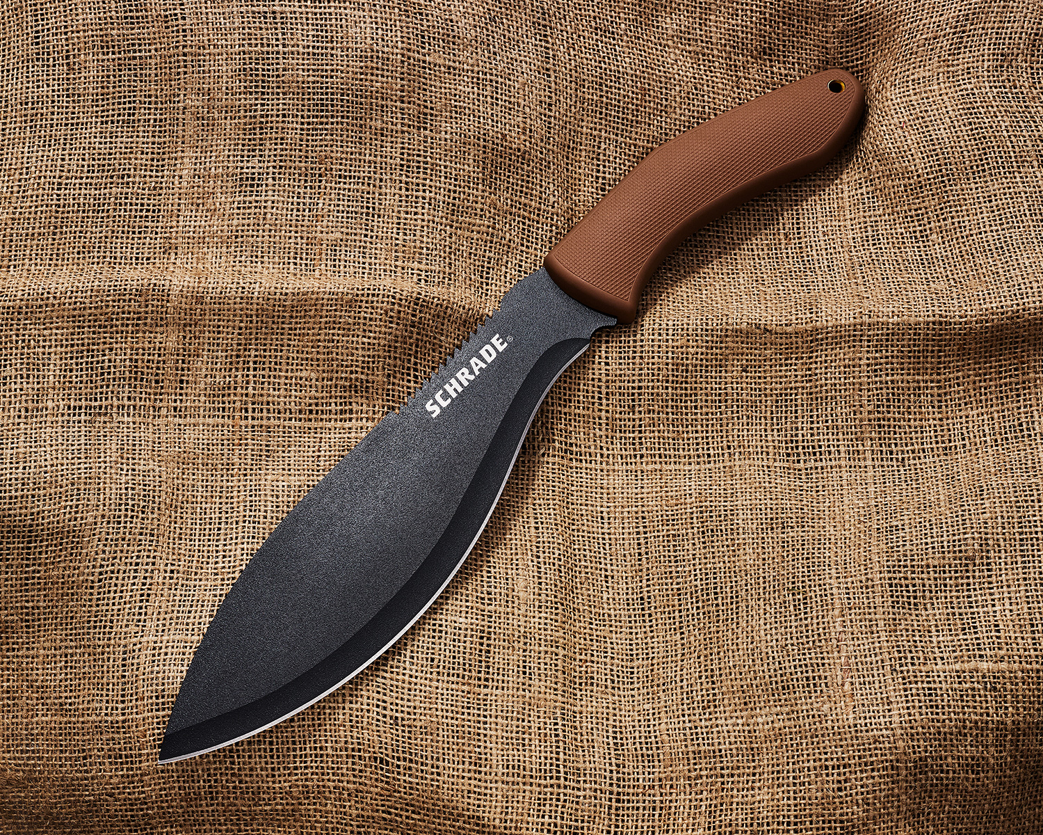 Schrade - 17" Frontier Machete, Black Oxide Coated Sawback Blade ...