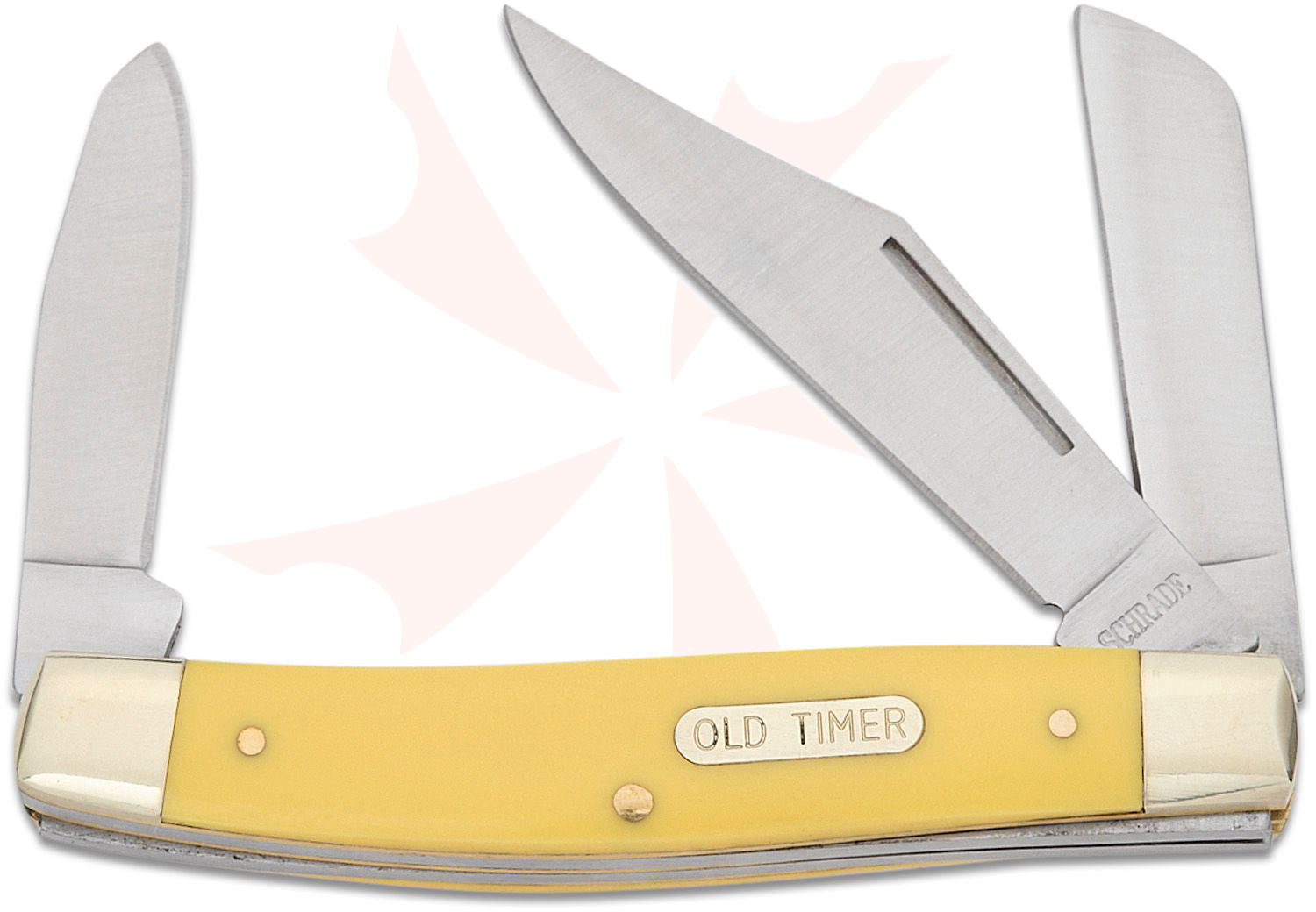 Schrade Old Timer 8OTY Senior Slipjoint Folding Knife, 3.875" Closed ...