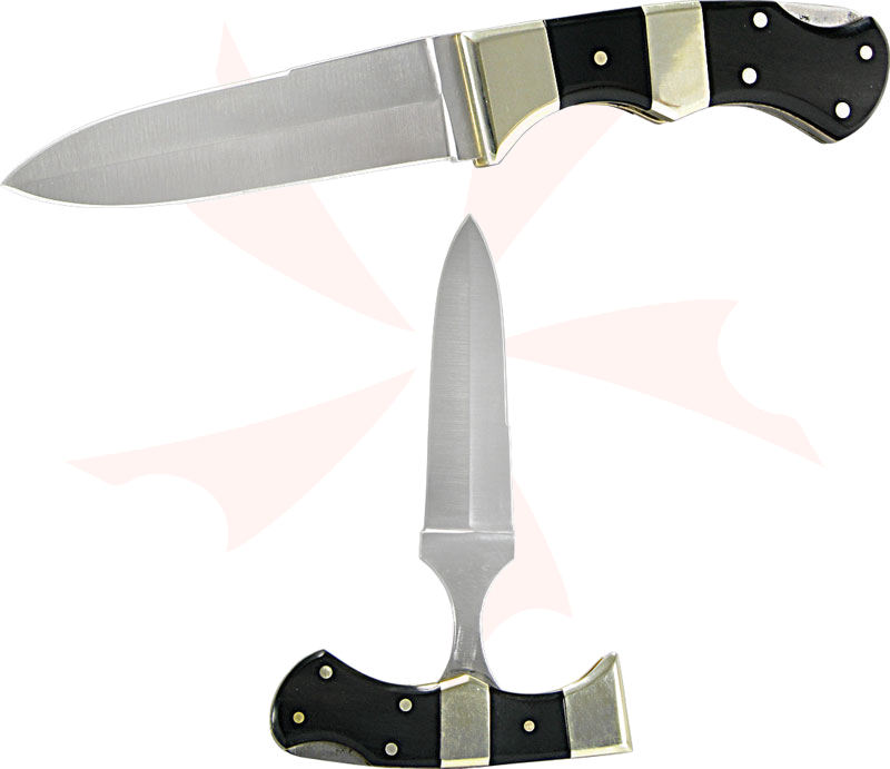 Schrade Old Timer Buffalo Horn Taylor Skinner Folding Push Dagger 3 ...