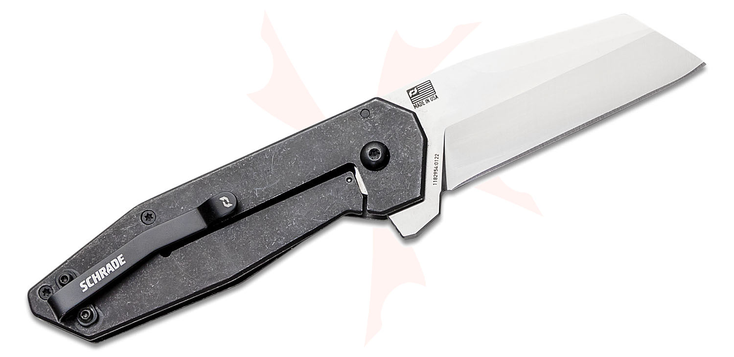 Schrade Beta Class Slyte Flipper Knife 3" D2 Satin Wharncliffe Blade ...