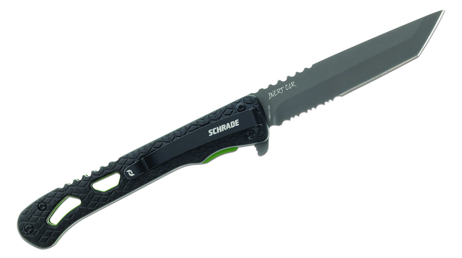Schrade Delta Class Inert CLR Flipper Knife 3.5" AUS-10 Ti-Nitride ...