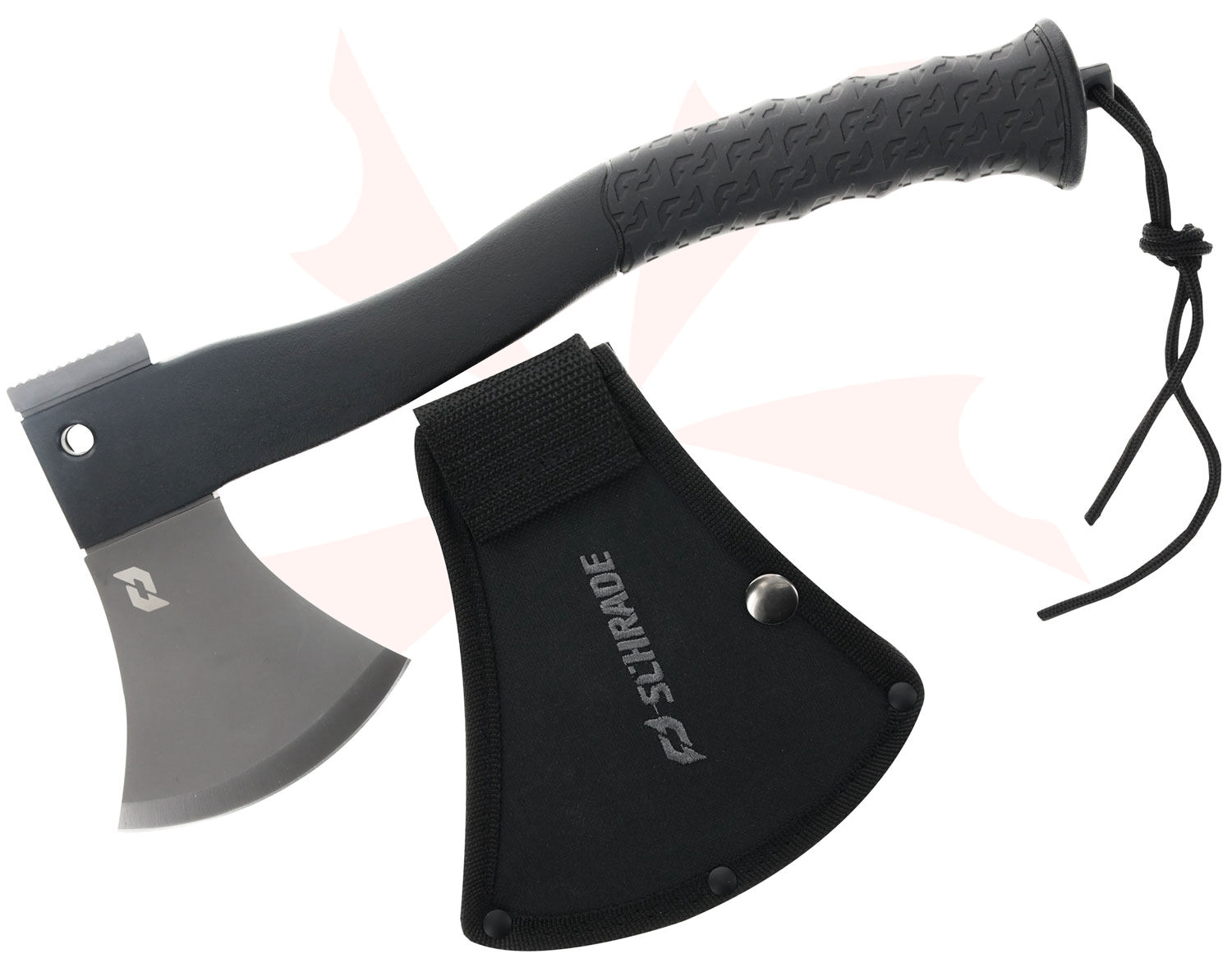 Schrade Delta Class Bedrock Axe, 4" Gray 3Cr13MoV Blade, Black Overmold ...