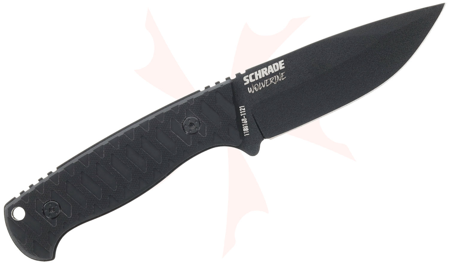 Schrade Delta Class Wolverine Fixed Blade Knife 3.75" AUS-10 Black ...
