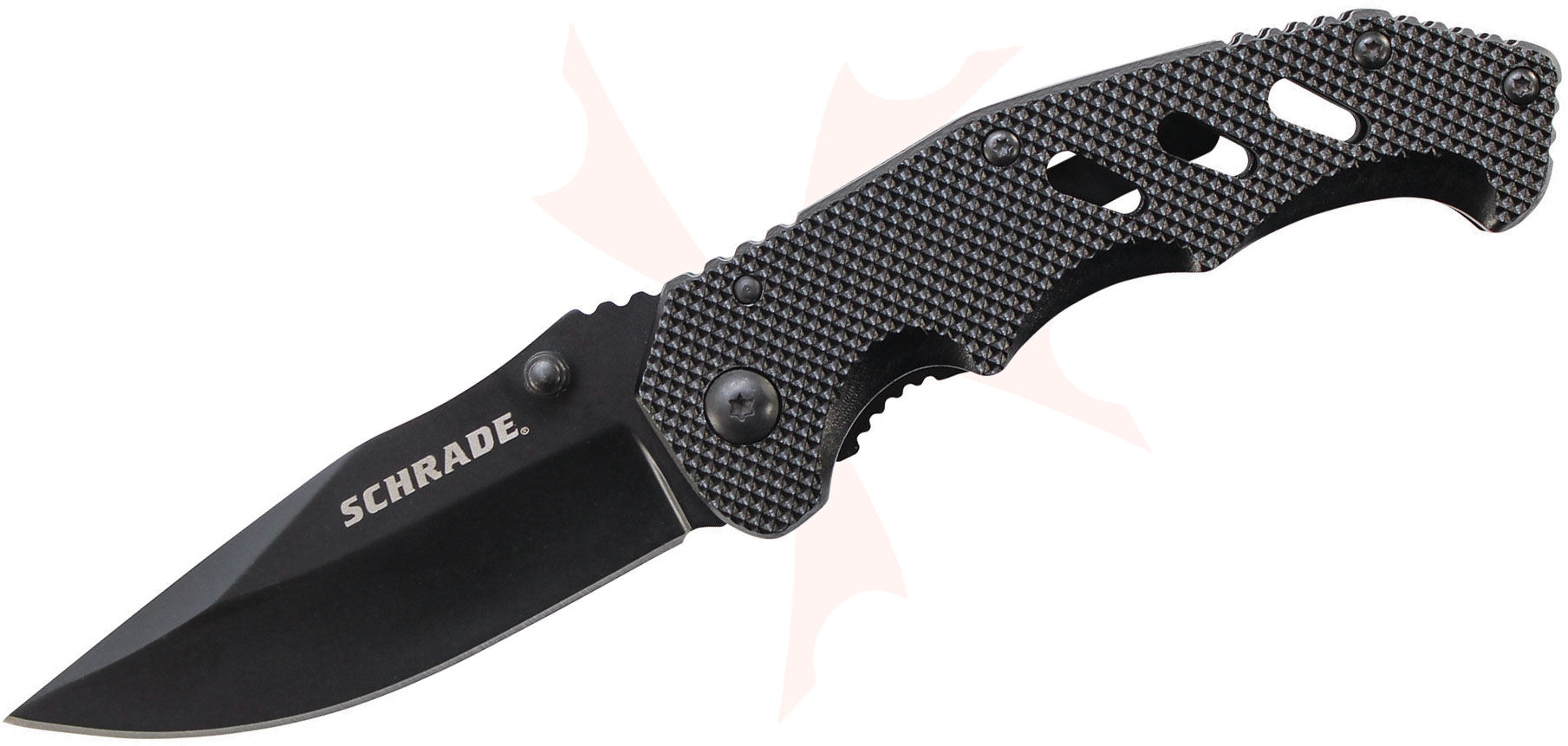Schrade Utility Liner Lock Folding 2.98" Black 8Cr13MoV Plain Blade ...