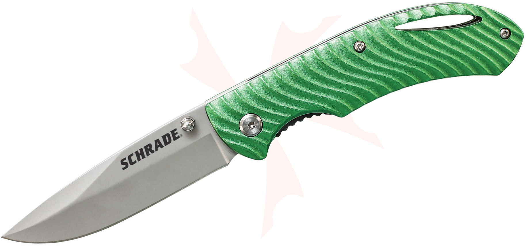 Schrade Utility Liner Lock Folding 3.27" 9Cr18MoV Plain Blade, Green ...