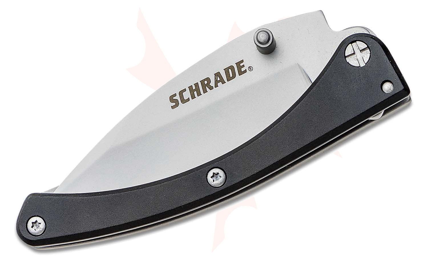 Schrade SCH222BK Frame Lock Folding 2.56" Plain Blade, Black Aluminum ...