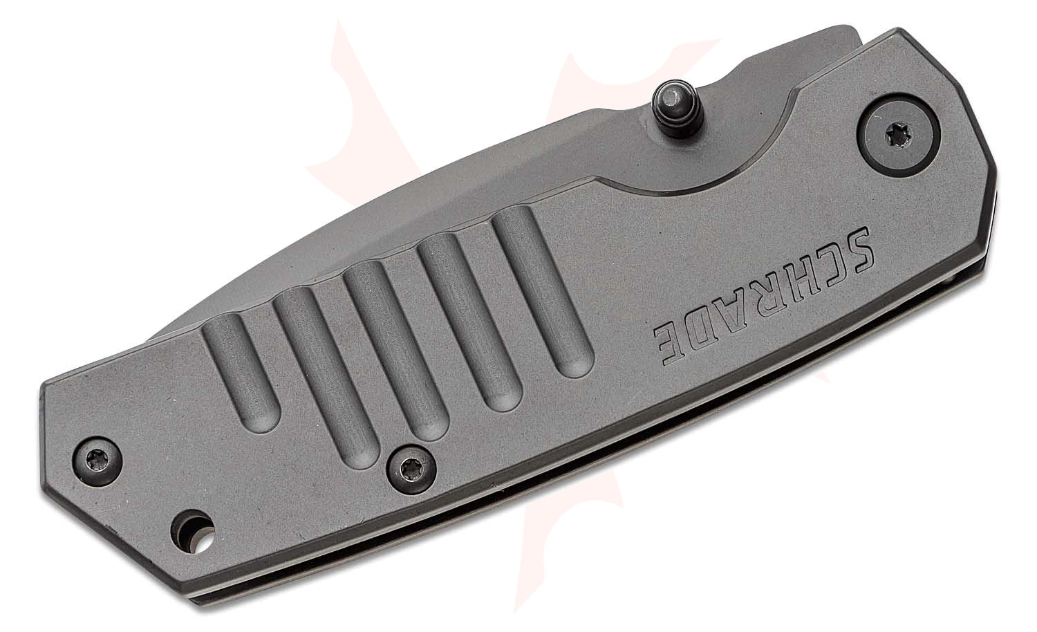 Schrade SCH304 Frame Lock Folding 3.7" Plain Drop Point Blade, Grooved ...