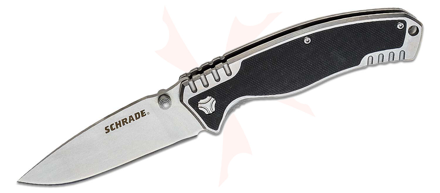 Schrade SCH305 Ultra Glide Liner Lock Folding 3.5" Plain Drop Point ...