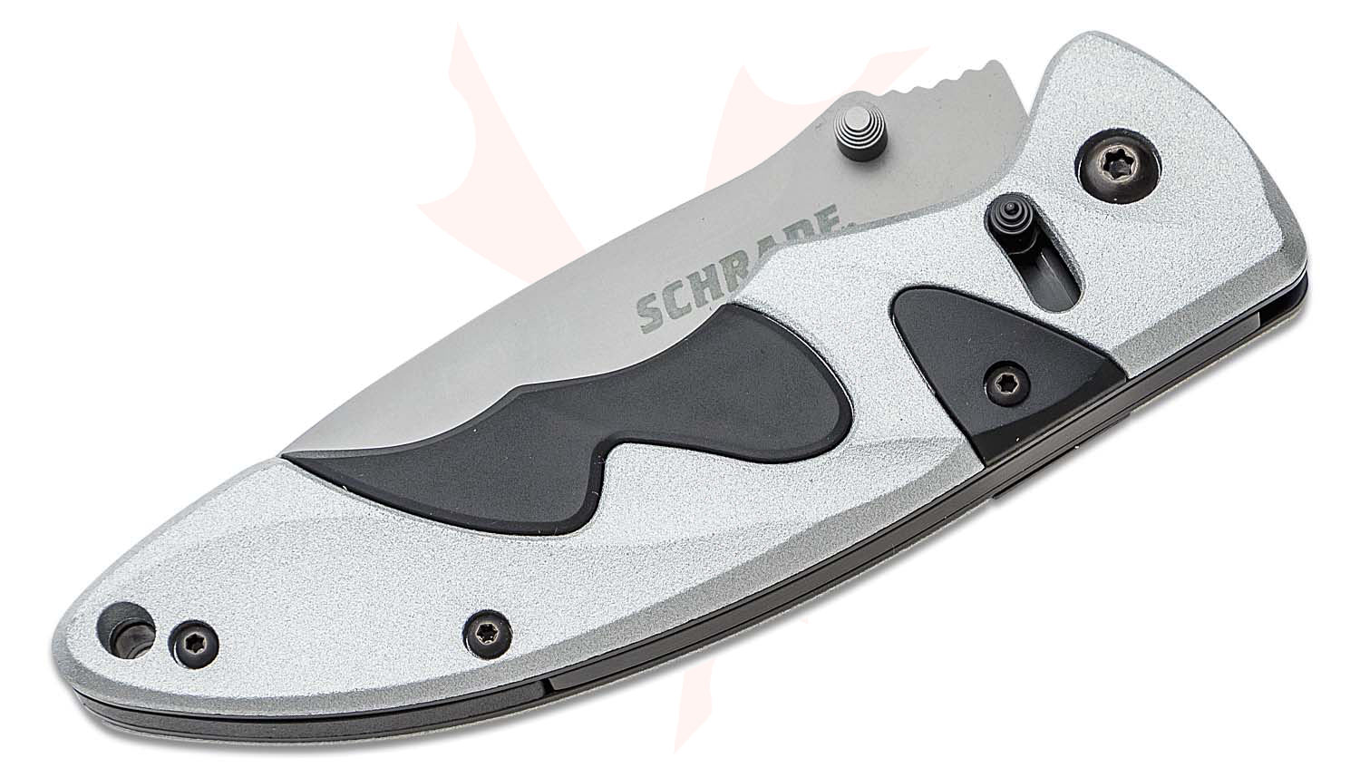 Schrade SCH503 Sure-Lock Folding 3.64" Plain Blade, Gray Aluminum ...