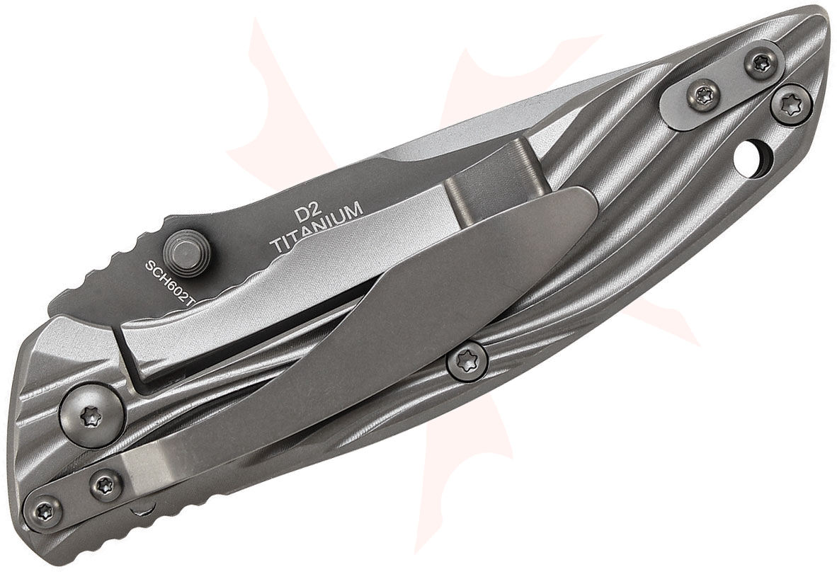 Schrade SCH602Ti Tactical Folding 3.52" Drop Point D2 Blade, Textured ...