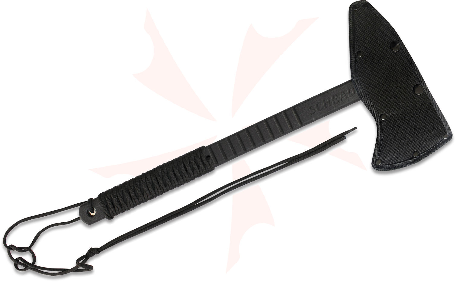 Schrade SCAXE4 Tomahawk with Spike, Black Paracord Wrapped Handle ...