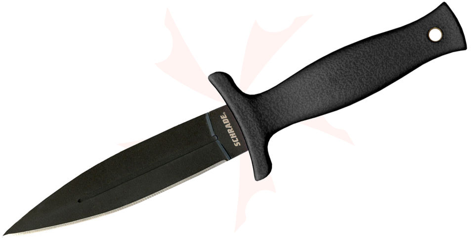Schrade SCHF19F Tactical Boot Knife 3.6" Black Single Edge Dagger Blade ...