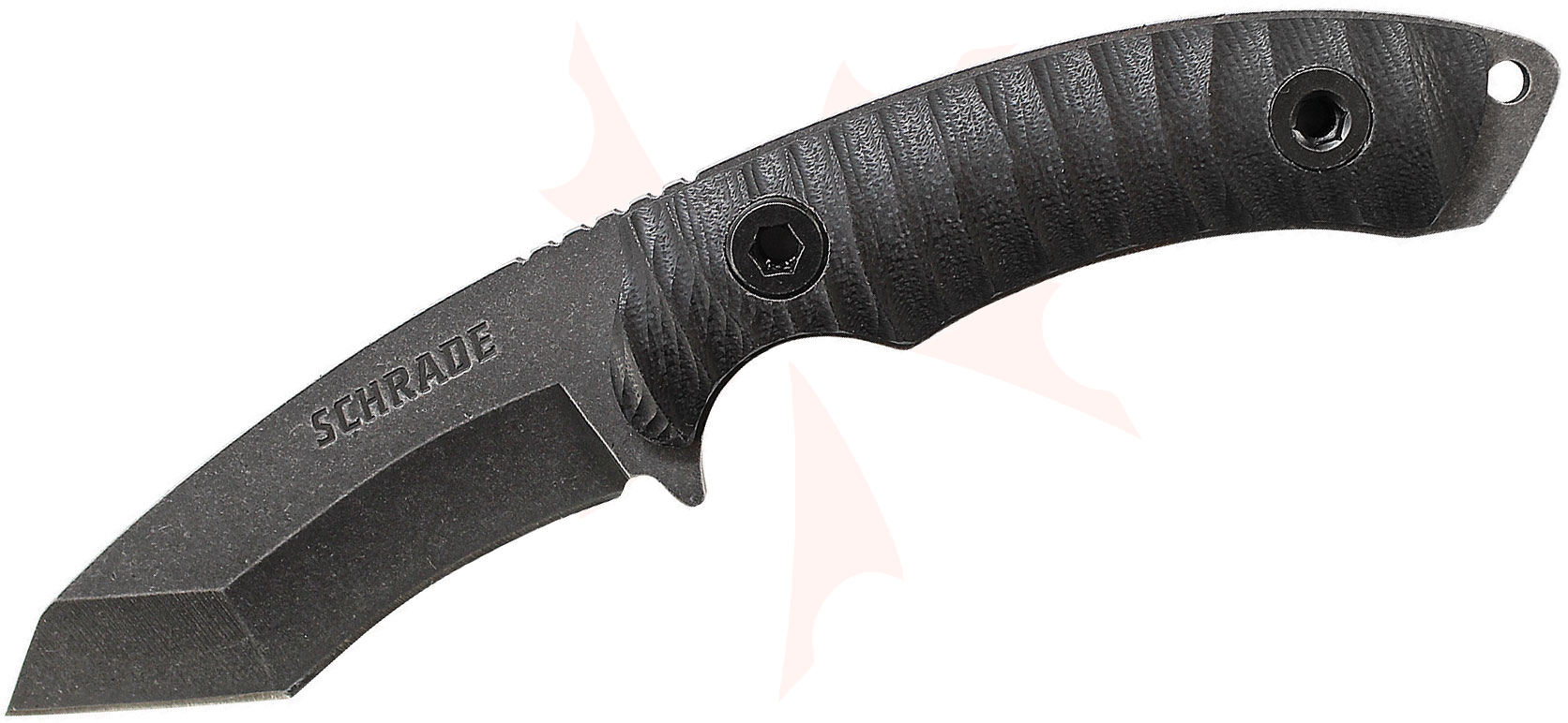 Schrade SCHF34 Compact Recurve Tanto Fixed 3.4" Blackwashed Blade, G10 ...