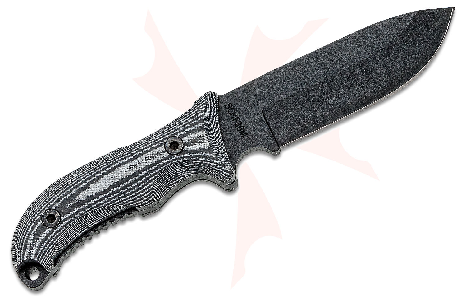 Schrade SCHF36M Frontier Fixed 5.05" Black 8Cr13MoV Blade, Micarta ...
