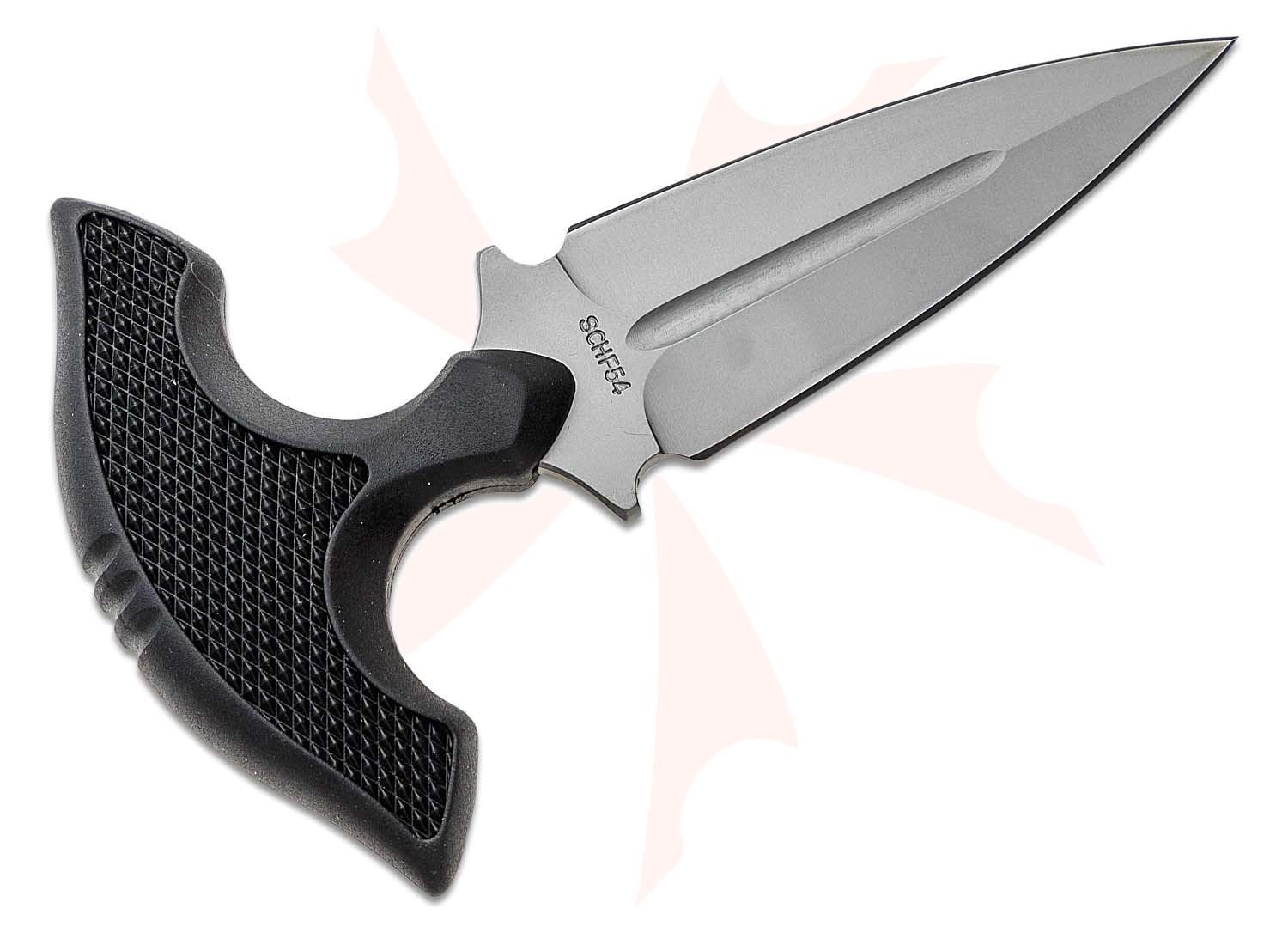 Schrade SCHF54 Push Dagger Fixed 3.24" Double Edge Satin Blade, TPE ...