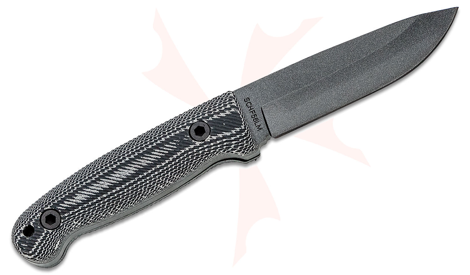 Schrade SCHF56LM Frontier Fixed 4.4" 1095 Black Blade, Micarta Handles ...