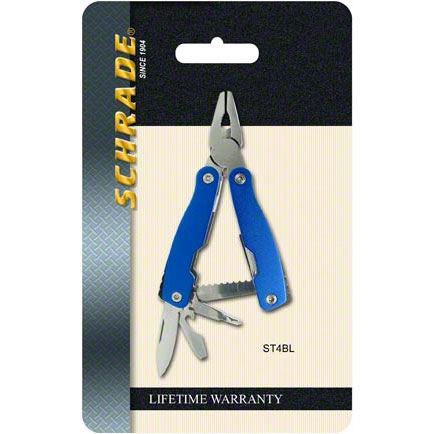 Schrade Tough Tools Multi-Tool, 2-5/8" Blue Aluminum Handles ...