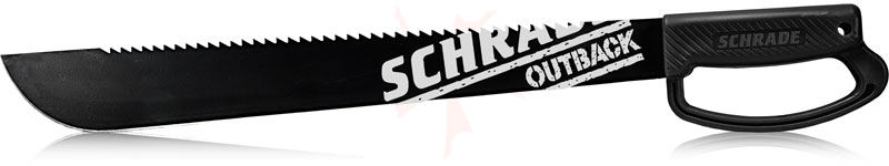 Schrade Outback 18" Small Machete Sawback Blade, Handguard, Hard ...
