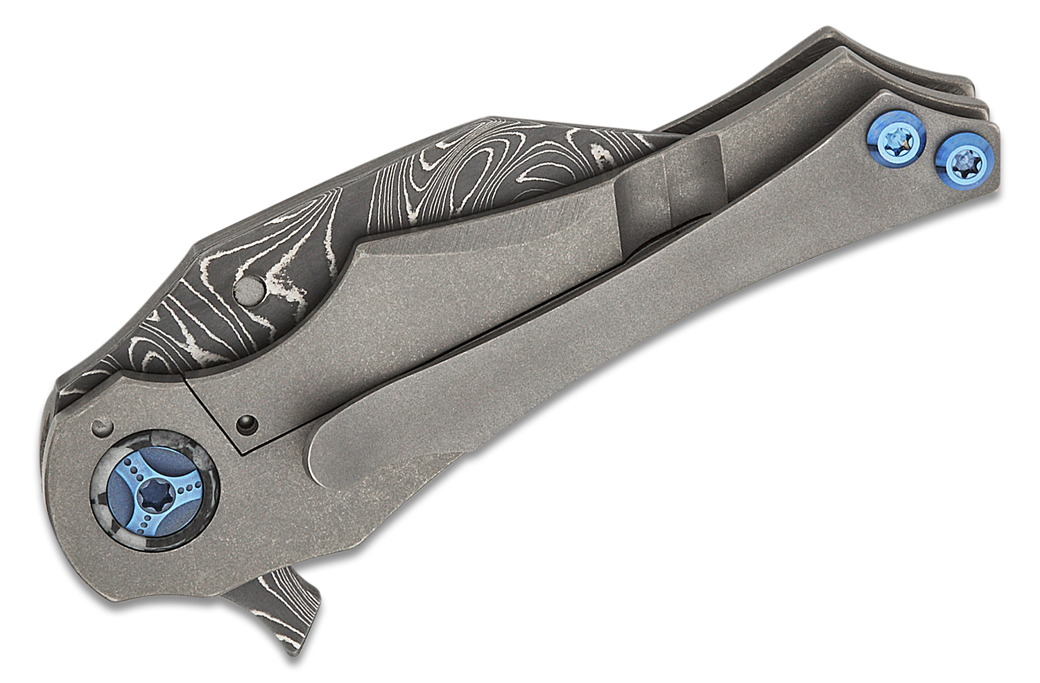 Scorpion 6 Knives Custom LR-1 #035 Flipper Knife 2.7" Nichols Wavepool ...