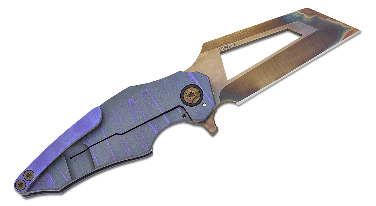 Scorpion 6 Knives Custom Mektig V #005 Flipper Knife 3.375" CPM-154 ...