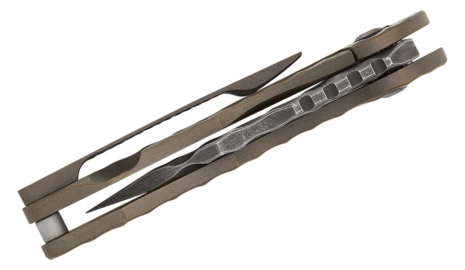 Scorpion 6 Knives Custom Raven Rock #005 Folding Knife 2.75" CPM-154 ...