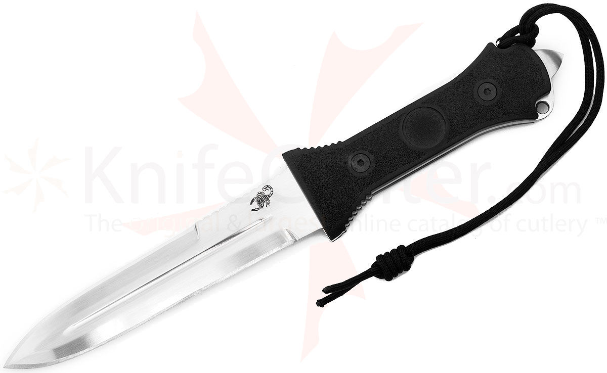 Scorpion Knives Dagger Fighting Knife, 7" Mirror Polished Plain Double ...