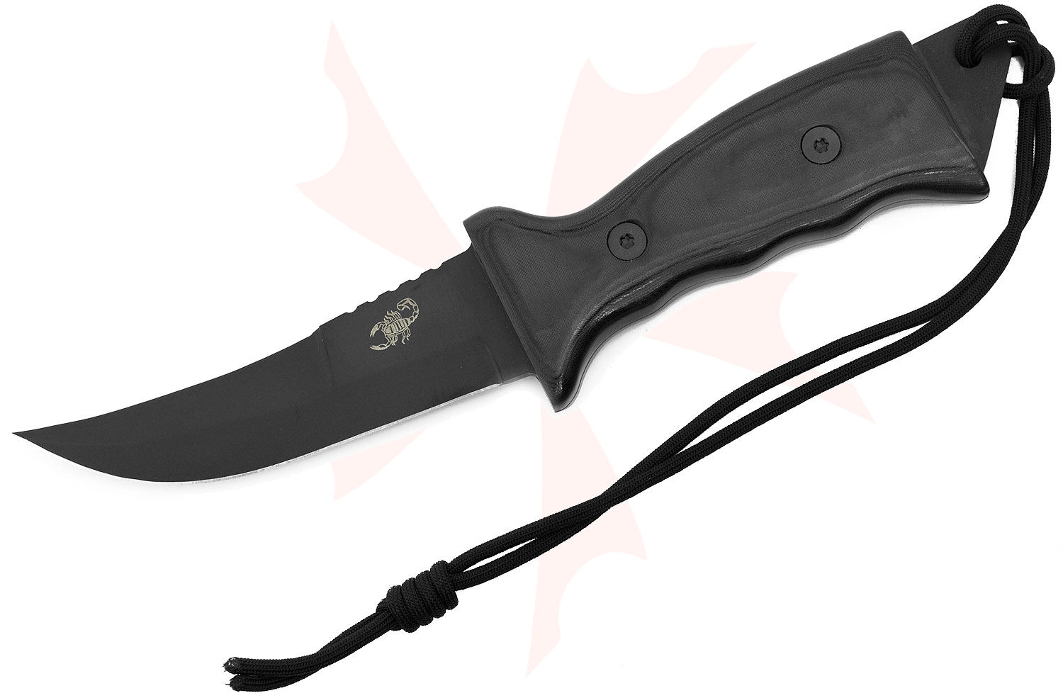 Scorpion Knives Overt Talon Range Knife, 5" Black Persian Style Blade ...