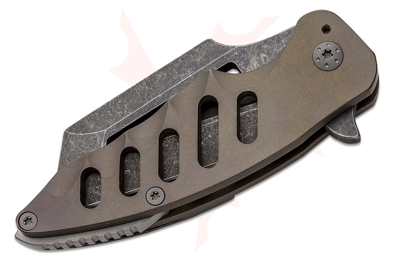 Scorpion 6 Knives Custom Mektig Fire Flipper Knife 3.5" Nitro-V Acid ...
