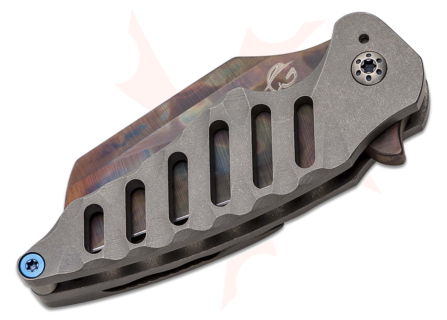 Scorpion 6 Knives Custom Mektig Schmedium 048 Flipper Knife 2.75" Nitro ...