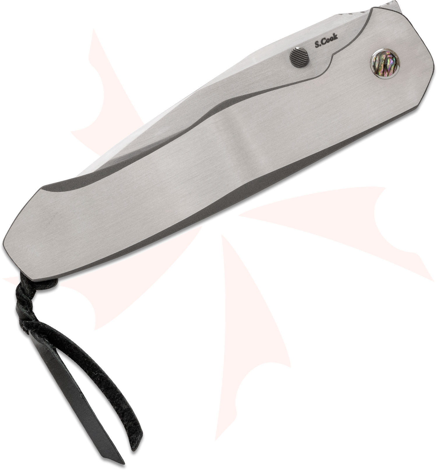 Scott Cook Custom Lochsa Integral Folding Knife 3.5" S90V Clip Point ...