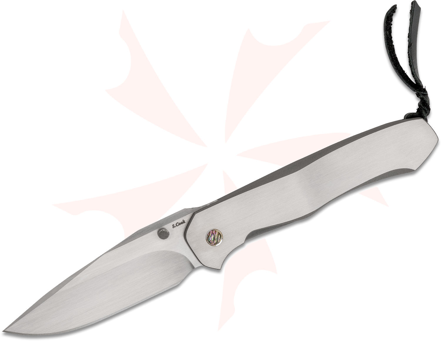 Scott Cook Custom Lochsa Integral Folding Knife 3.5" S90V Clip Point ...