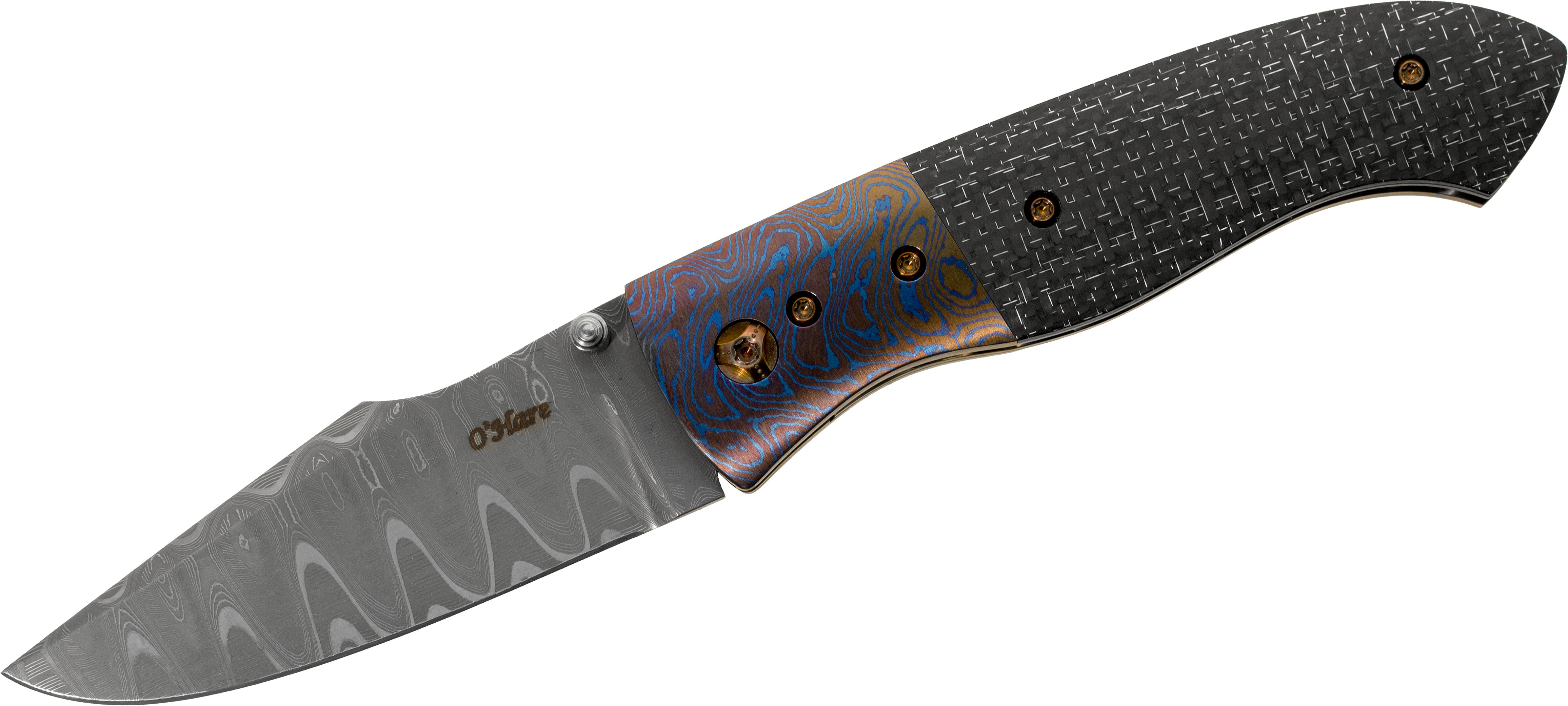 Sean O'Hare Custom F2K Folder 3.5" Broad Ladder Damascus Blade ...