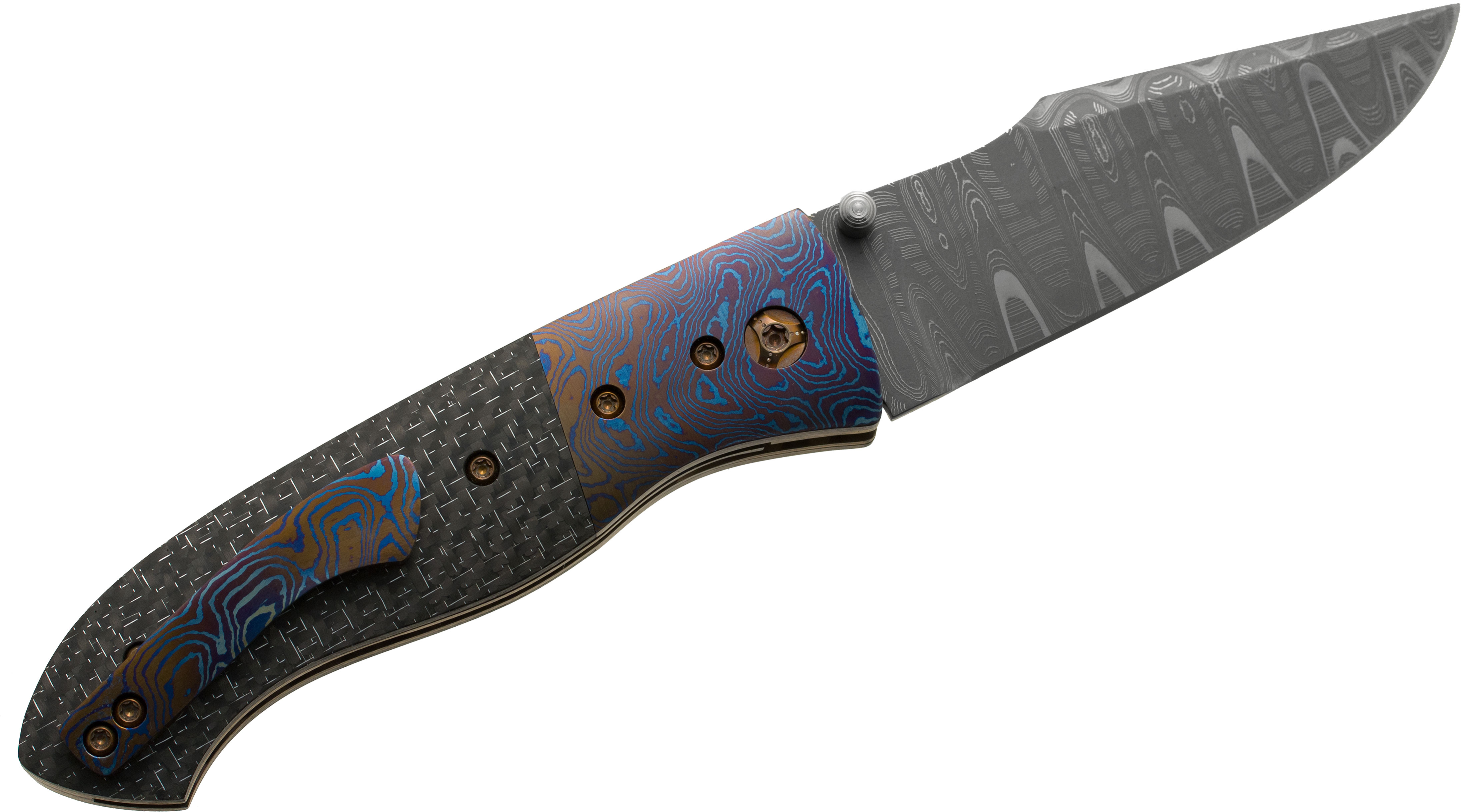 Sean O'Hare Custom F2K Folder 3.5" Broad Ladder Damascus Blade ...