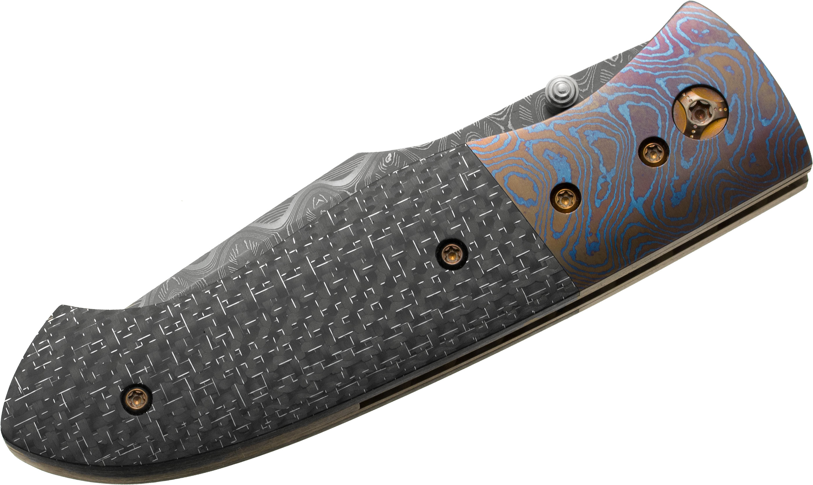 Sean O'Hare Custom F2K Folder 3.5" Broad Ladder Damascus Blade ...