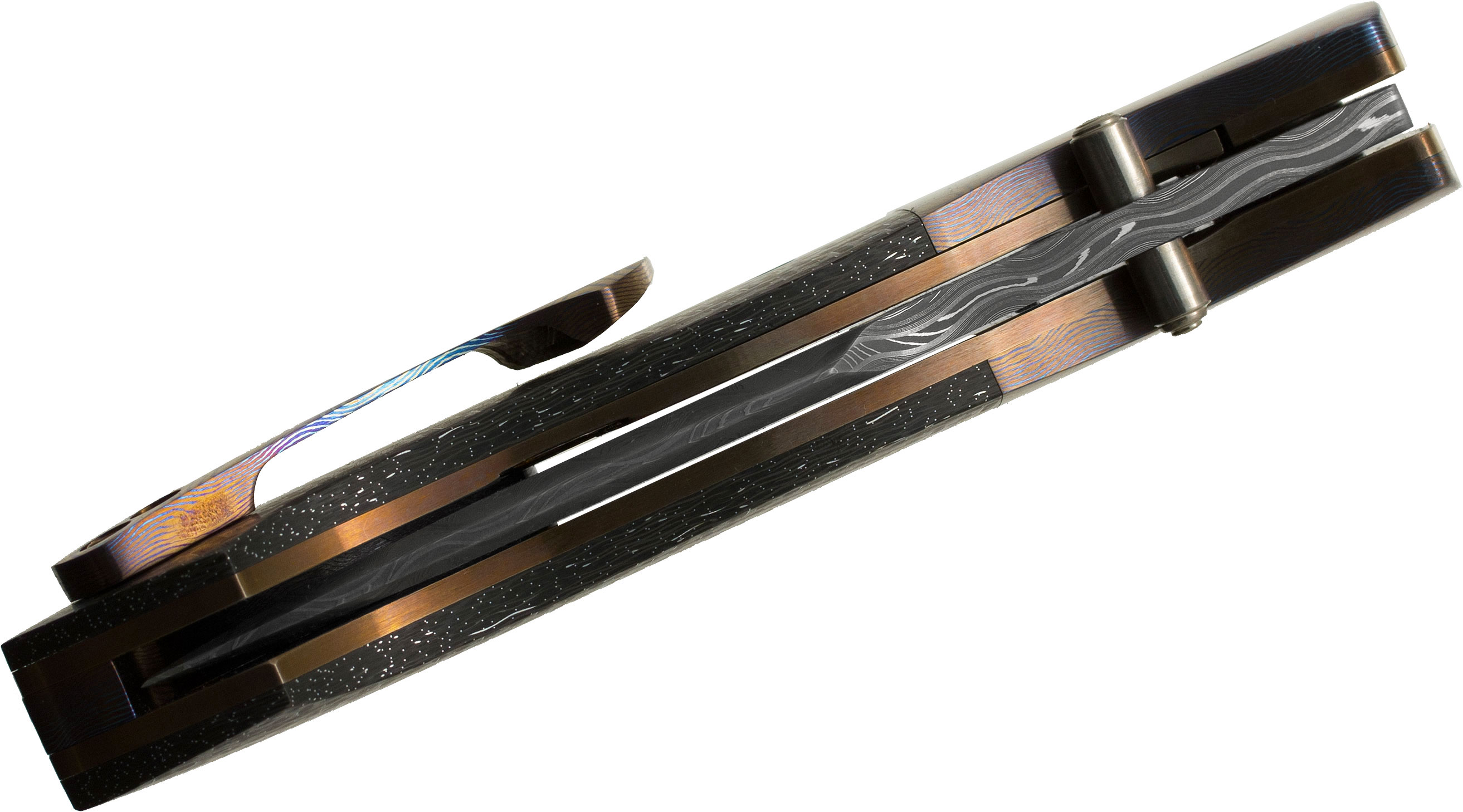 Sean O'Hare Custom F2K Folder 3.5" Broad Ladder Damascus Blade ...