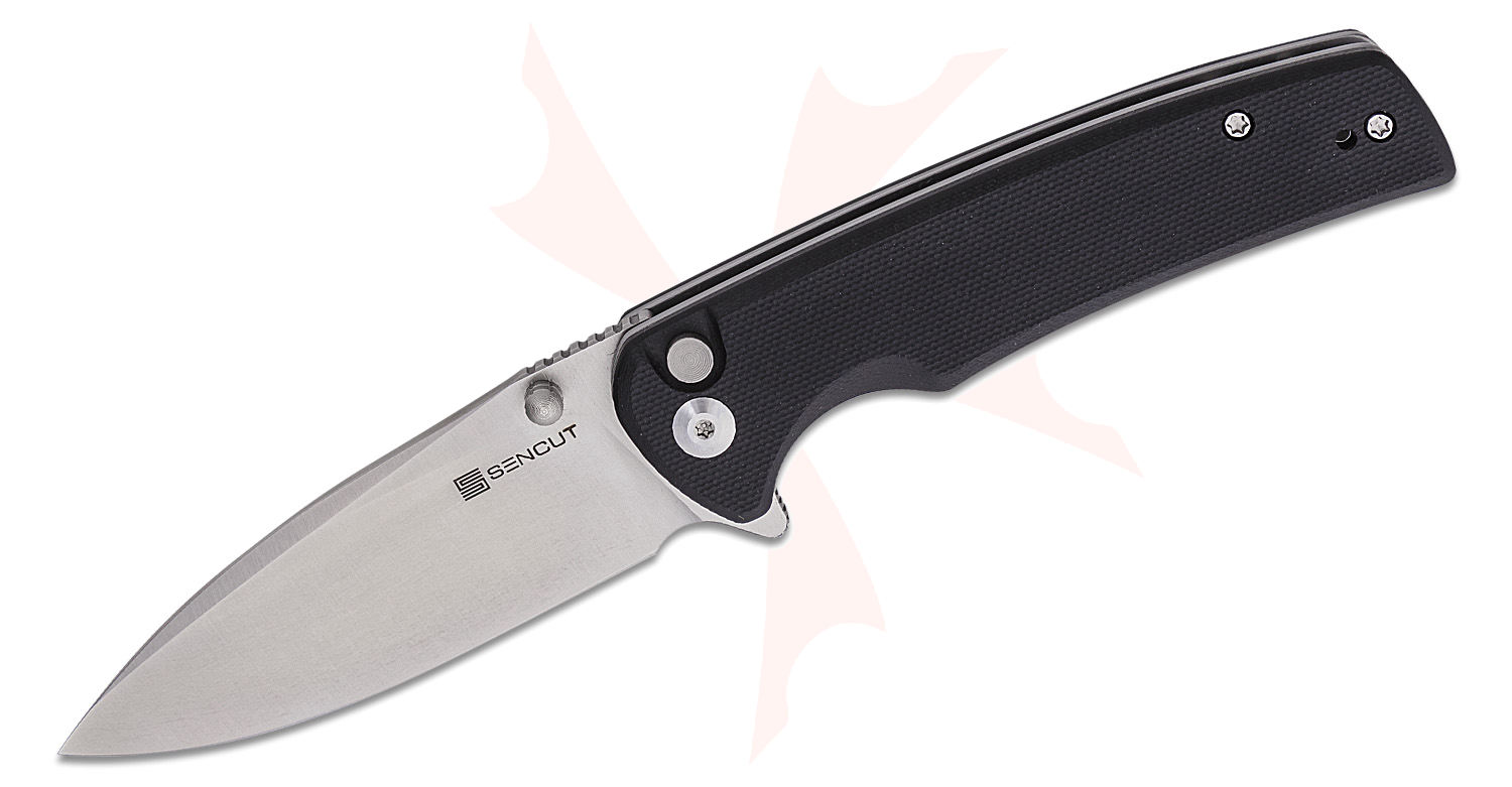 Sencut Knives S21007-5 Sachse Flipper Knife 3.47" Satin Drop Point ...