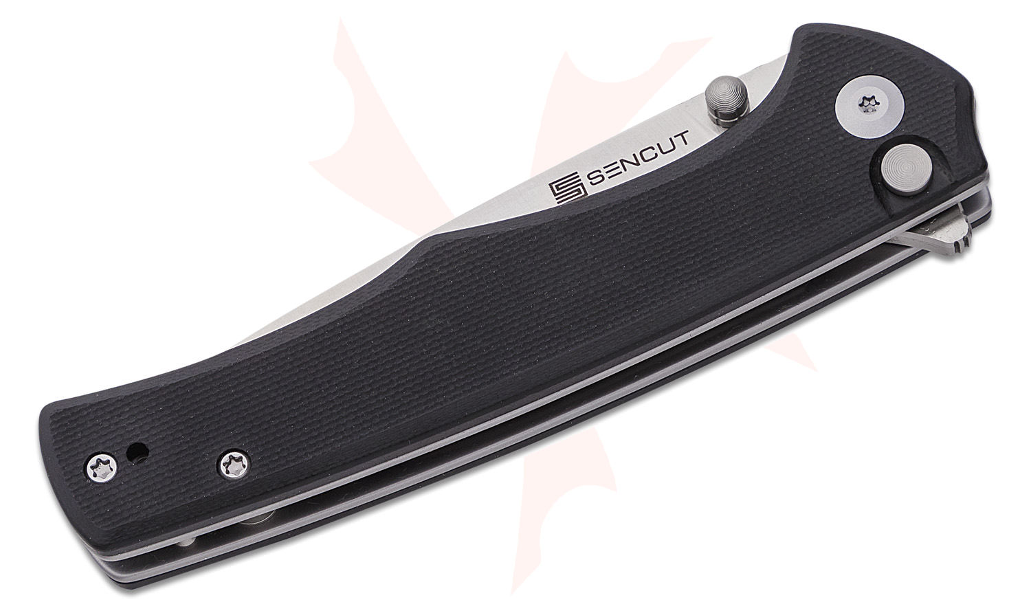 Sencut Knives S21012-4 Crowley Flipper Knife 3.48" Satin D2 Drop Point ...