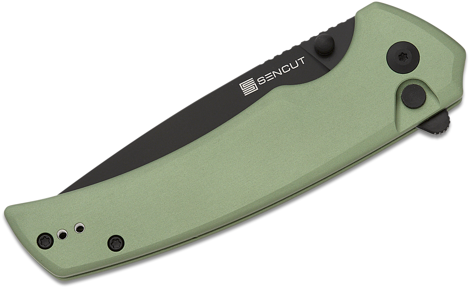 Sencut Knives S21022B-5 Serene Flipper Knife 3.48" D2 Black Drop Point ...