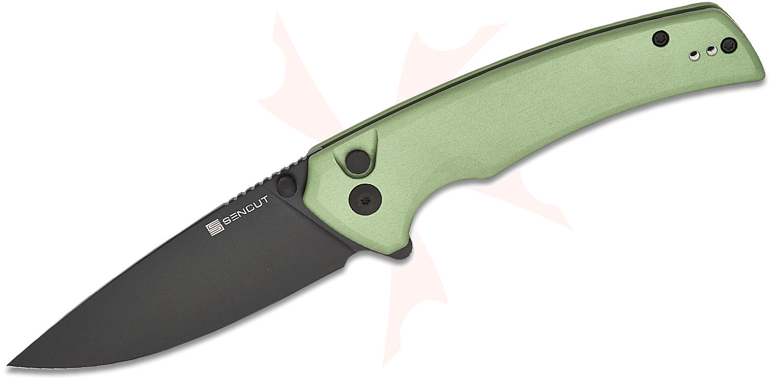 Sencut Knives S21022B-5 Serene Flipper Knife 3.48" D2 Black Drop Point ...
