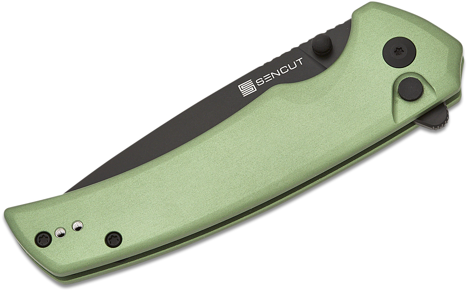Sencut Knives S21022B-5 Serene Flipper Knife 3.48" D2 Black Drop Point ...