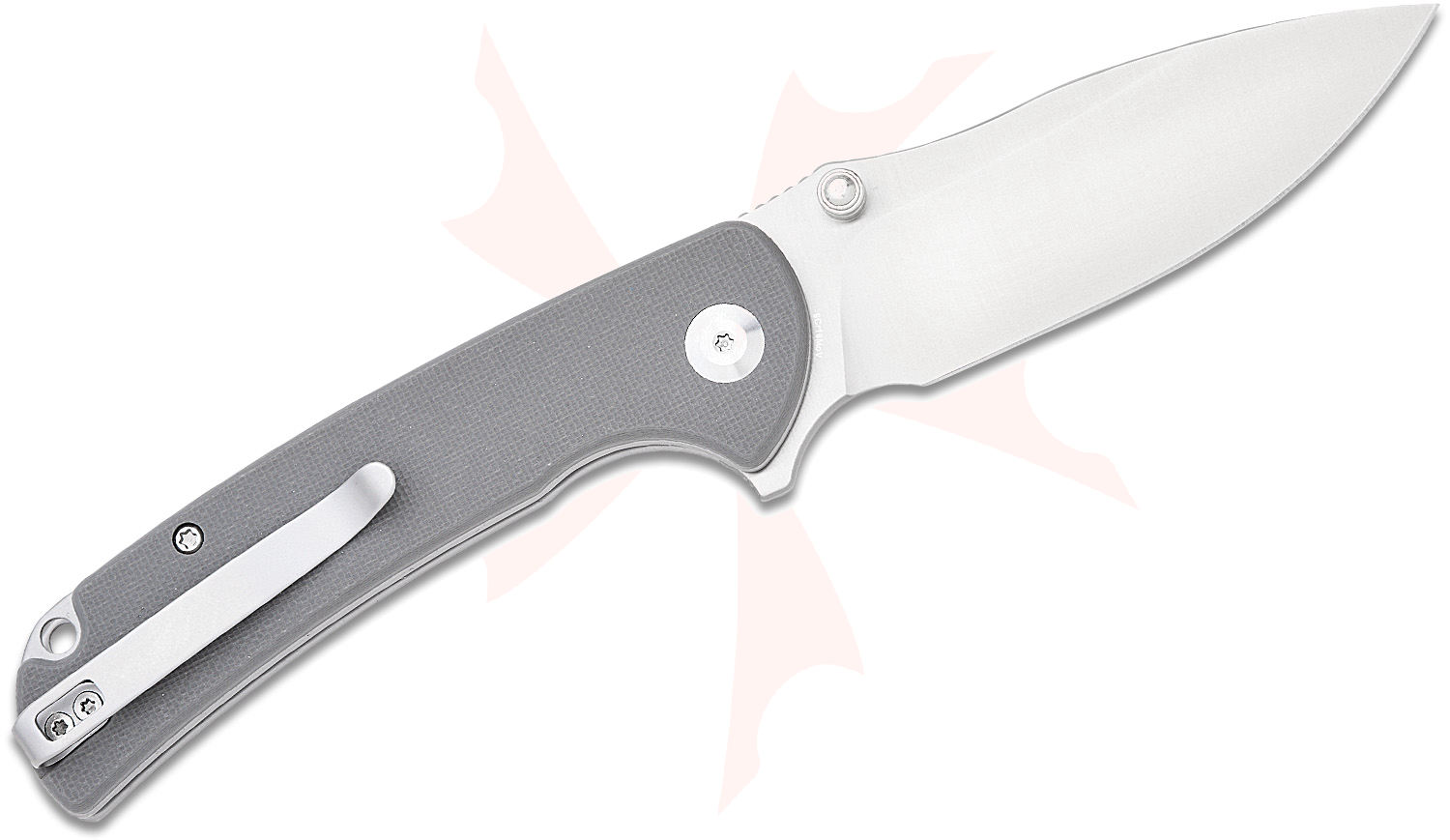 Sencut Knives Pulsewave Button Lock Flipper Knife 3.45" 9Cr18MoV Satin ...